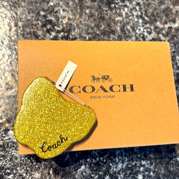 Coach | Accessories | Nwt And In Box Coach Yellow Glitter Butterfly And ...